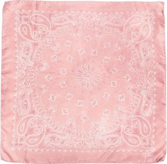 Golden Goose Femme, Accessoires, Rose, Taille: ONE Size Paisley Print Silk Scarf