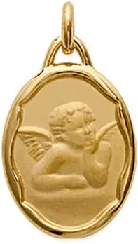 Brillaxis Pendentif oval ange plaqu&eacute; or
