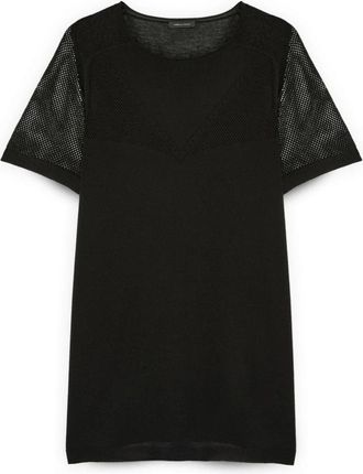 Fiorella Rubino Femme, Tops, Noir, Taille: 42 FR Pull ajour&eacute; en maille viscose m&eacute;lang&eacute;e