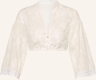 Sportalm Dirndlbluse Mit 3/4-Arm Und Spitze weiss
