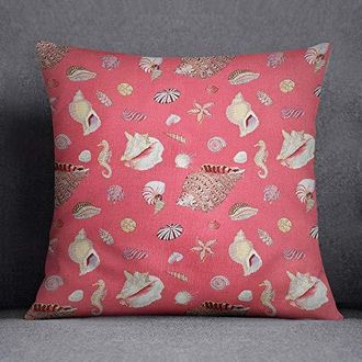 Bonamaison Le Jardin du Lin Kissenhüllen, Cotton, Mehrfarbig, 45x45