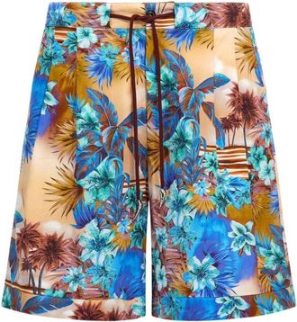 Roberto Cavalli Hawaii Print Bermuda Shorts - - Swimwear - Herren - Mehrfarbig - S