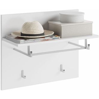 ebuy24 Ebuy24 - Linus Wandgarderobe 2 Kleiderhaken wei&szlig;
