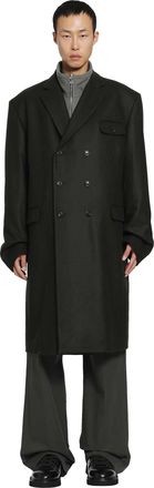 Rier Double-Breasted Loden Wool Coat