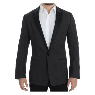 Dolce & Gabbana Martini Blazer Jacke - - Jackets - Herren - Schwarzk - XS