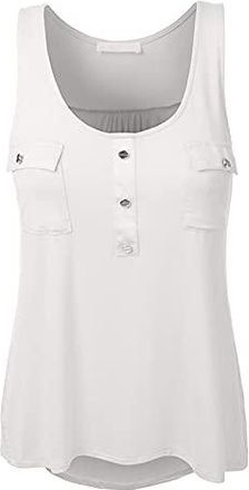 Generic Debardeur Femme Chic et &eacute;l&eacute;gant Chemisier sans Manche D&eacute;bardeur Court Top Ete Col V Haut Chic et Elegant Fluide Ample Caraco Satin Vetement Femme Tee 