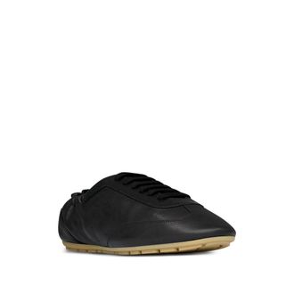 Saint Laurent Mens Leather Sneakers Black Calf Trainers
