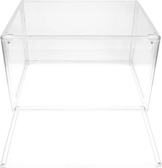 Pretyzoom Parliky Transparente Acryl Aufbewahrungsbox für Bücher Stapelbares Mehrschichtiges Regal Robust und Staubdicht Vielseitig Einsetzbar für Schreibtisch 