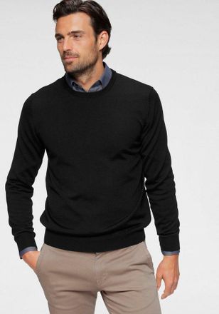Olymp Rundhalspullover OLYMP Strick Casual moderner Strickpullover
