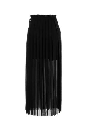 Ami Womens Black Polyester Skirt Gonne