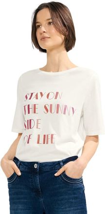 Cecil Damen T-Shirt bedruckt vanilla white XS