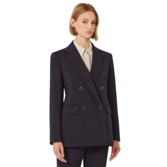 Max Mara Femme, Vestes, Bleu, Taille: 40 FR Riviera Blazer