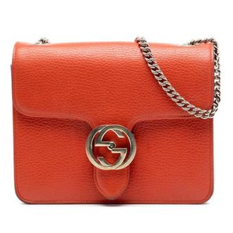 Gucci Sac bandouli&egrave;re vintage &agrave; rabat Pre-owned - Femme - Pre-owned - Orange - Taille: ONE Size