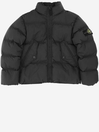 Stone Island Boys Nylon Padded Down Jacket Navy