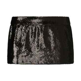 Dolce & Gabbana Femme, Jupes, Noir, Taille: 40 FR Sequin Mini Skirt