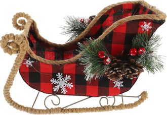 NUOBESTY VANZACK Weihnachtsschlitten Tischdekoration Klassischer Metall Schlitten Deko Kleine Schreibtisch Weihnachts Dekoration f&uuml;r Festliche Wohn und B&uuml;rodek