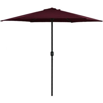 vidaXL Parasol de jardin et m&acirc;t en aluminium 270x246 cm rouge bordeaux vidaXL