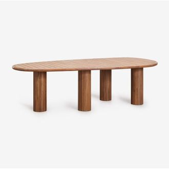 Sklum Ovaler Gartentisch aus Akazienholz Ginara &x2194&xFE0E 260 cm Akazie Braun