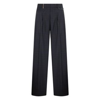 PESERICO Weite Wollhose - - Trousers - Damen - Blau - XS