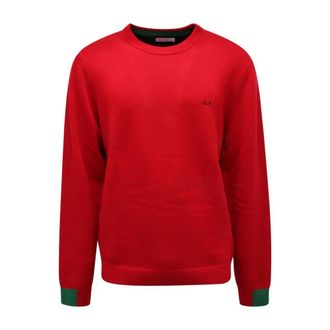 Sun 68 K42134 Rundhals-Strickpullover - - Knitwear - Herren - Rot - M