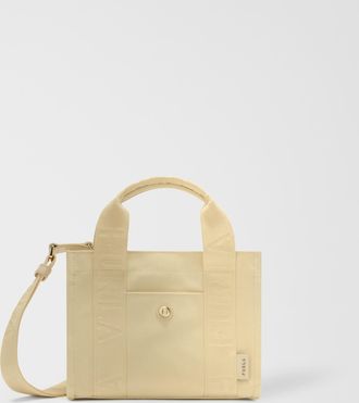 Furla Duna Tote-bag S Cremino Gelb Canvasstoff Damen