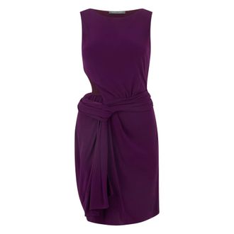 Alberta Ferretti &Auml;rmelloses Kleid mit Drapierung - - Dresses - Damen - Lila - S
