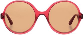 Bally Sonnenbrille mit rundem Gestell - Rot