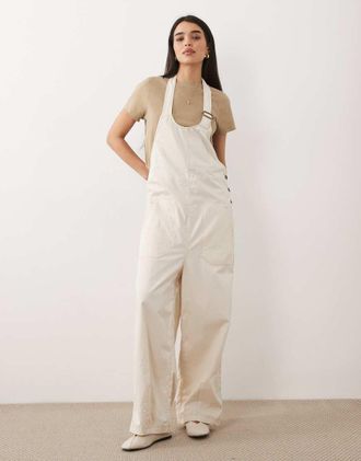 Free People Salopette style boh&egrave;me - Ivoire-Blanc
