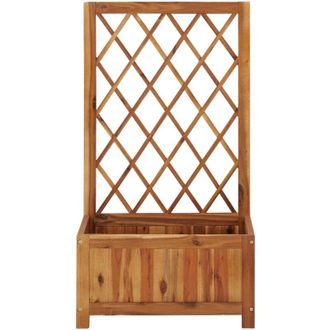 Les Tendances Les Tendances - inlife Lit sur&eacute;lev&eacute; de jardin avec treillis Bois massif dacacia
