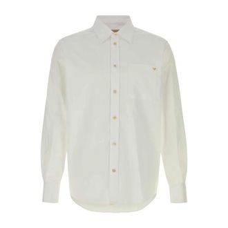 Valentino Garavani Oxford Baumwollhemd mit VGold - - Shirts - Herren - Wei&szlig; - L