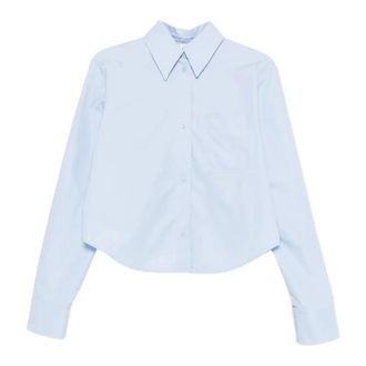 Sportmax Cropped Straight-Cut Shirt - - Blouses & Shirts - Damen - Blau - M