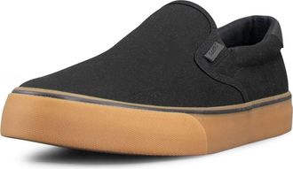 Lugz Herren Clipper Classic Slip-on Canvas Sneaker, Black Gum Black, 44.5 EU