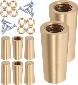 DOITOOL 8 St&uuml;ck Teiliges Messing F&uuml;&szlig;e Konische Form Stabile M&ouml;belauflagen f&uuml;r Holztabletts Schmuckboxen Schneidebretter Vielseitig Verwendbar Poliert Langlebi