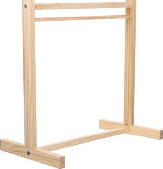 PartyKindom Holz Kleiderb&uuml;Gel F&uuml;R Puppen Einfacher Puppenkleider Organizer Und Kleiderst&auml;Nder F&uuml;R Kinderzimmer Robust Und Sicher Aus Naturholz Ideal Zur Aufbewahr