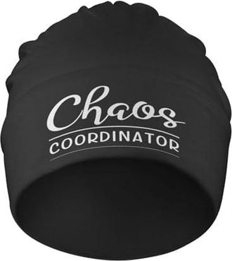 Generic Homme Femme Bonnets De Ski Coordinateur du Chaos Bonnets Tricot&eacute; Chaud Bonnet dhiver Classique Bonnet &Agrave; Revers pour Ski Hiver Quotidien