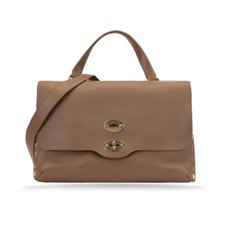Zanellato Leder Damen Schultertasche Girello - - Bags - Damen - Braun - ONE SIZE