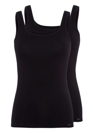 Skiny Unterhemd SKINY Cotton Advantage, Damen, Gr. 36, N-Gr, schwarz, Obermaterial: 96% Baumwolle, 4% Elasthan, unifarben, figurbetont, Rundhals, Unterhemde