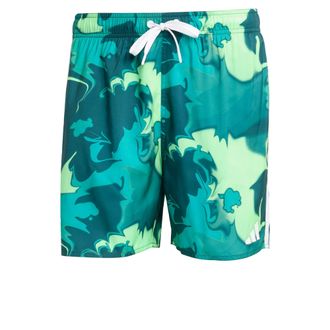adidas Mens Tie-Dye 5-Inch Badeshorts Aurora Ivy/White 2XL
