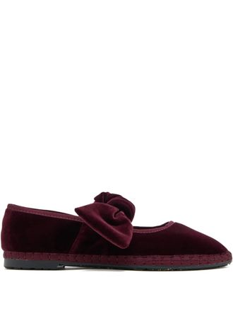 Flabelus espadrilles Lyra &agrave; noeud - Violet