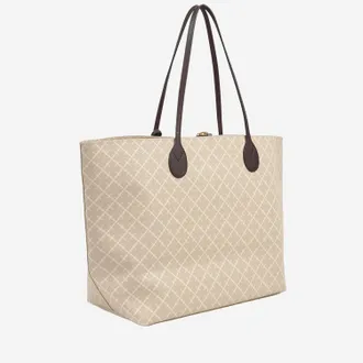 By Malene Birger Womens Shopping Bag Abigail Beige Polyvinyl Shoulder