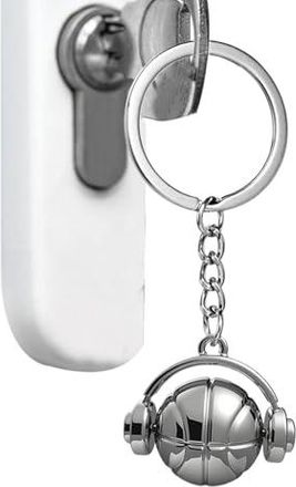 Generic Porte-cl&eacute;s de basket-ball pour filles - Porte-cl&eacute;s mignon en alliage de zinc - Accessoires cl&eacute;s, petit pendentif casque de sport, breloque de sac cr&eacute;a