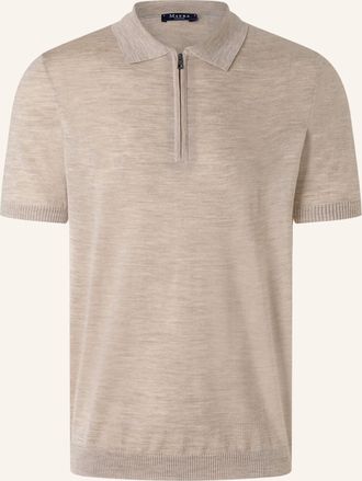 Maerz Maerz Muenchen Strick-Poloshirt Aus Merinowolle beige