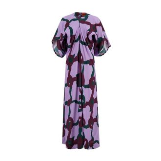 Colville Femme, Robes, Multicolore, Taille: 36 FR Robe Maxi Drapée Abstraite