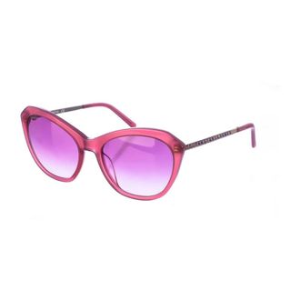 Swarovski Ovale Sonnenbrille mit violetten Farbverlaufsgl&auml;sern - - Accessories - Damen - Rot - ONE SIZE
