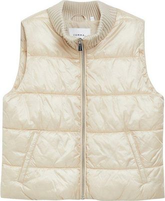 Comma Outdoorjacke Outdoor-Weste Pufferweste mit Strickkragen