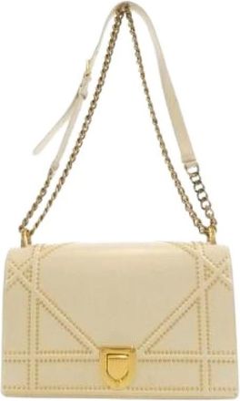 Dior Pre-owned Diorama Leather Shoulder Bag - Femme - Pre-owned - Beige - Taille: ONE Size