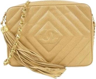 Chanel Sac bandouli&egrave;re en cuir caviar Pre-owned - Femme - Pre-owned - Beige - Taille: ONE Size