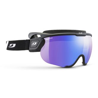 Julbo Sniper Evo L Langlauf-Ski-Visier f&uuml;r Damen & Herren I REACTIV Photochromic oder Spectron Linse f&uuml;r breite Gesichter, Schwarz/Wei&szlig;, Large