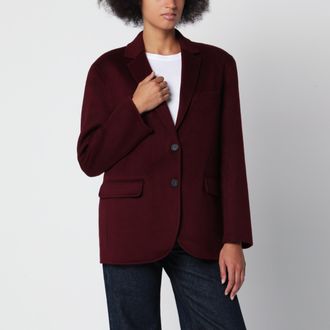 Anine Bing Bordeauxroter Quinn Blazer aus Woll-Kaschmir-Mischung
