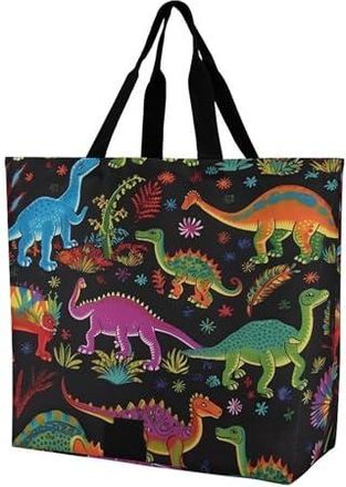 Generic Dinosaure De Dessin Anim&eacute; Sac A Main Femme L&eacute;ger Tote Bag Grand Sac Fourre-Tout Pour Travail Shopping Voyage